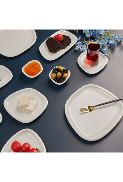 Karaca Lena 26 Parça 6 Kişilik Kahvaltı Seti Beyaz