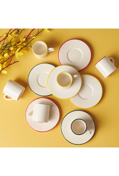 Karaca Akide 6 Kişilik Kahve Fincan Takımı Karaca Akide 6 Kişilik Kahve Fincan Takımı