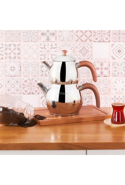 Emsan Cemre Maxi Bronz Çaydanlık Takımı