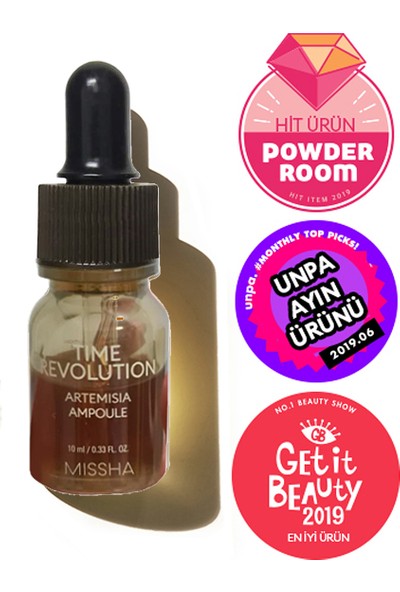 MISSHA Hassas Ciltler için Kızarıklık Karşıtı Ampul (10ml) Time Revolution Artemisia Ampoule