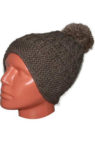 Edd Color Kahverengi Kışlık Ponponlu Bere