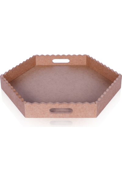 Hobby House Ahşap Boyanabilir Altıgen Tepsi Orta Boy TPS36 Hobby House Ahşap Boyanabilir Altıgen Tepsi Orta Boy TPS36