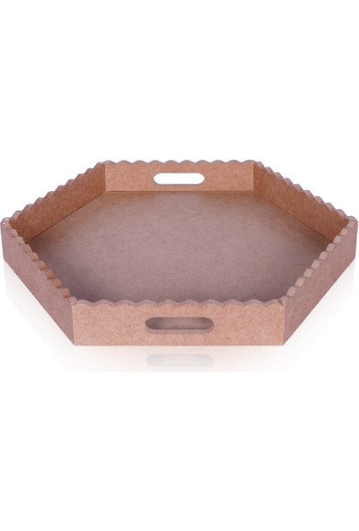 Hobby House Ahşap Boyanabilir Altıgen Tepsi Büyük Boy TPS37 Hobby House Ahşap Boyanabilir Altıgen Tepsi Büyük Boy TPS37