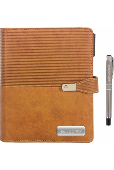 Hediye Rengi 2022 İsme Özel Organizerli Ajanda + Kalem Seti Taba Hediye Rengi 2022 İsme Özel Organizerli Ajanda + Kalem Seti Taba