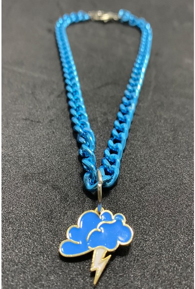 Cucciolo Mavi Bulut Figürlü Kedi Köpek Kolye