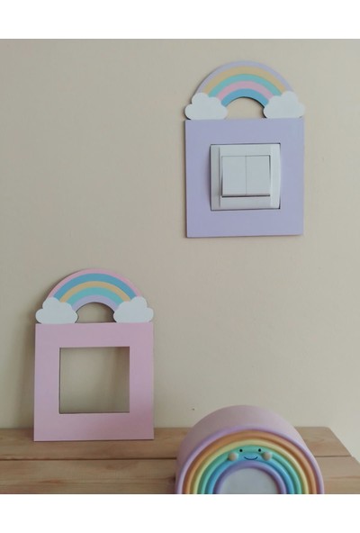 Meri Meli Design Bebek Odası Priz Kenarı Süsü & Ahsap Cerceve Gokkusagi Meri Meli Design Bebek Odası Priz Kenarı Süsü & Ahsap Cerceve Gokkusagi