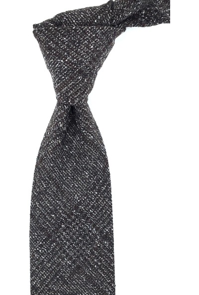 Kravatkolik Kahverengi Mendilli Klasik Yün Kravat KK10892