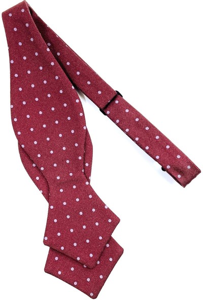 Kravatkolik Kırmızı Puantiye Desen Ipek Italyan Açık Papyon SBT16 Kravatkolik Kırmızı Puantiye Desen Ipek Italyan Açık Papyon SBT16