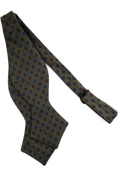 Kravatkolik Haki Çiçek Desen Ipek Italyan Açık Papyon SBT04 Kravatkolik Haki Çiçek Desen Ipek Italyan Açık Papyon SBT04