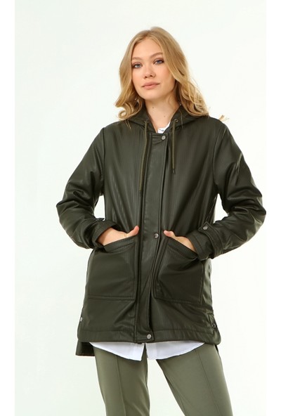 mibapazar Önden Cepli Içi Astarlı Kapşonlu Trençkot mibapazar Önden Cepli Içi Astarlı Kapşonlu Trençkot