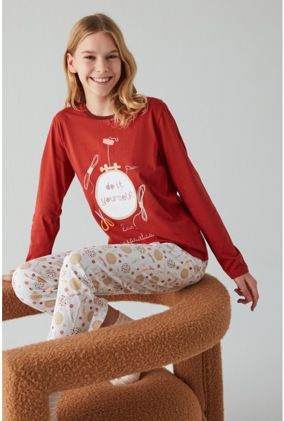 Penti Çok Renkli Teen Hoop 2li Pijama Takımı