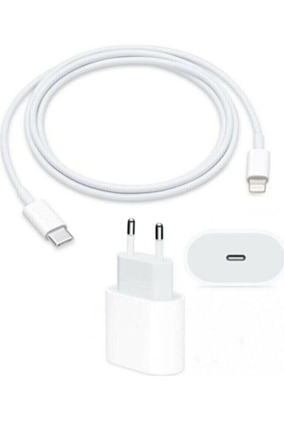 DEİLMİ Apple iphone 20W 12/12PRO Max - 11/11PRO Max Uyumlu 20W Şarj Aleti Seti Usbc Başlık ve Kablo Hızlı Şarj