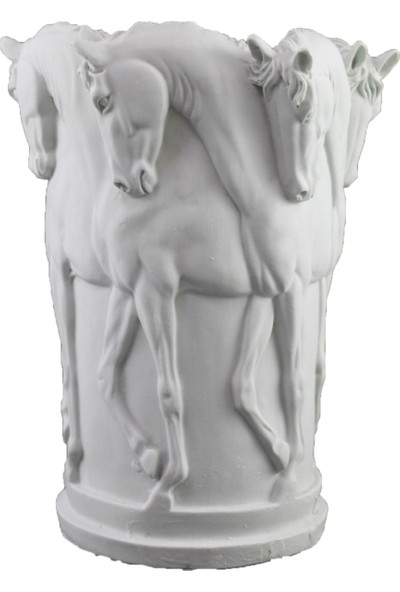 Pol & Art HYK458 Atlı Vazo Ham Polyester Obje Pol & Art HYK458 Atlı Vazo Ham Polyester Obje