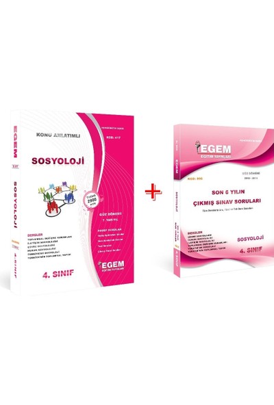 Egem Yayınları AÖF Sosyoloji 4. Sınıf Güz 7 Dönem Konu Anlatımlı Soru Bankası + Çıkmış Egem Yayınları AÖF Sosyoloji 4. Sınıf Güz 7 Dönem Konu Anlatımlı Soru Bankası + Çıkmış