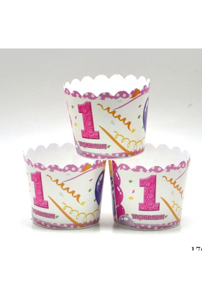 Kelebek Oyuncak 1 Yaş Pembe Cupcake Muffin Kabı 25'li