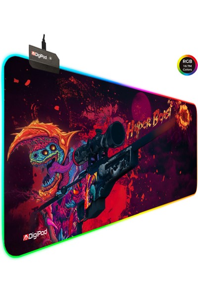 Digipod RGB Gaming Oyuncu Mousepad 90X40 XXL Kaymaz Taban HYPERBEAST 4mm Kalınlık Digipod RGB Gaming Oyuncu Mousepad 90X40 XXL Kaymaz Taban HYPERBEAST 4mm Kalınlık