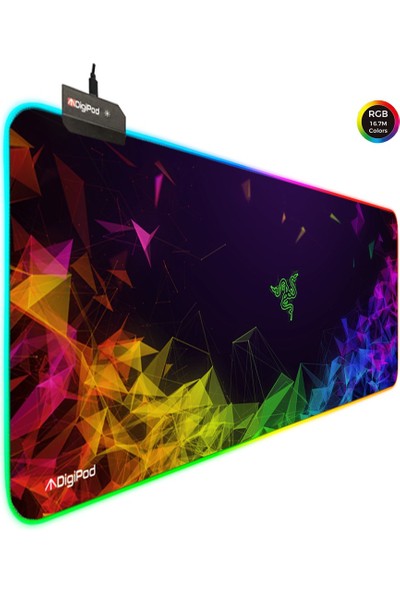 Digipod RGB Gaming Oyuncu 90X40 XXL Kaymaz Taban RAZERX 4mm Kalınlık