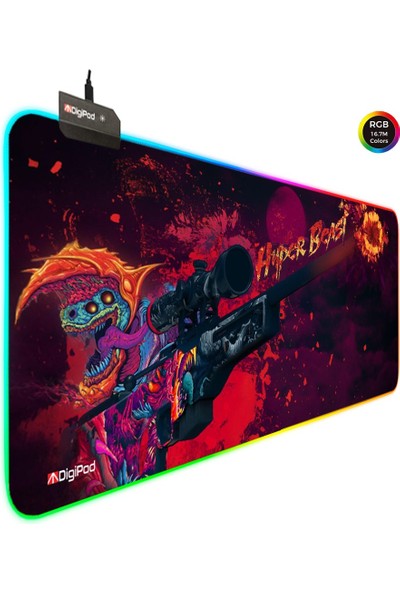 Digipod RGB Gaming Oyuncu Mousepad 90X40 XXL Kaymaz Taban HYPERBEAST 4mm Kalınlık Digipod RGB Gaming Oyuncu Mousepad 90X40 XXL Kaymaz Taban HYPERBEAST 4mm Kalınlık