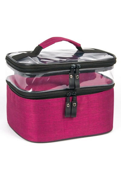 Şeffaf ve Çift Bölmeli Çok Amaçlı Makyaj Okul Beslenme Çantası Şeffaf ve Çift Bölmeli Çok Amaçlı Makyaj Okul Beslenme Çantası