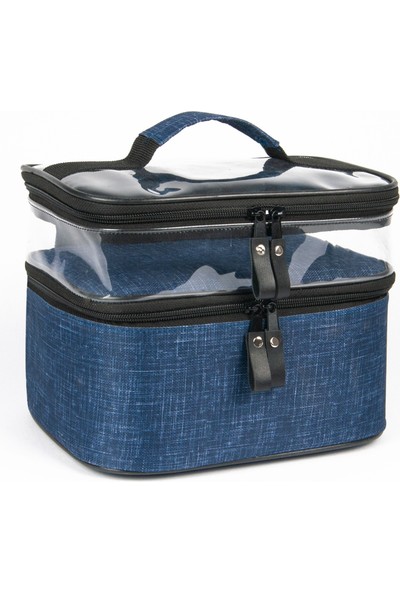 Lavilya Şeffaf ve Çift Bölmeli Çok Amaçlı Makyaj Okul Beslenme Çantası Lavilya Şeffaf ve Çift Bölmeli Çok Amaçlı Makyaj Okul Beslenme Çantası