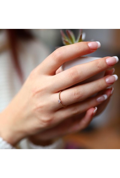 By Golden House Taşlı Kalp Yüzük By Golden House Taşlı Kalp Yüzük