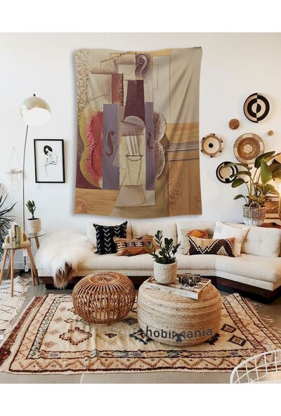Hobimania Duvar Örtüsü Tapestry Pablo Picasso Violin Hanging On The Wall 70X100 cm Duvar Dekorasyon Moda Hobimania Duvar Örtüsü Tapestry Pablo Picasso Violin Hanging On The Wall 70X100 cm Duvar Dekorasyon Moda