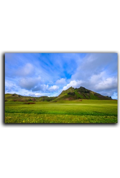 Arazomi Yeşil Ova Dekoratif Cam Tablo 30 x 45 cm