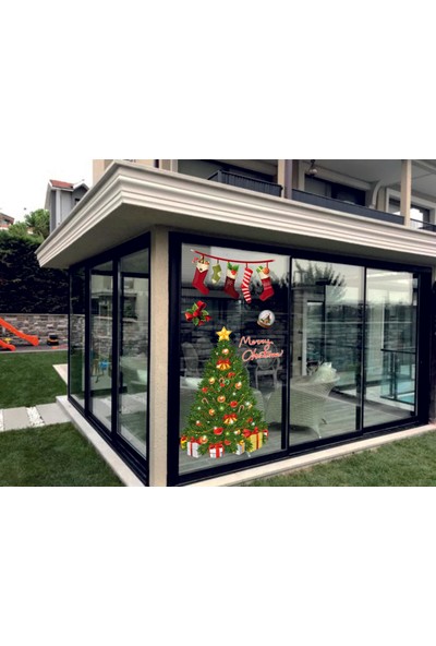 GK Evim Çam Ağacı Yılbaşı Temalı Sticker