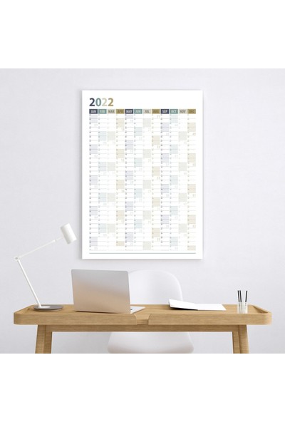 Bi'aldım 2022 Yıllık Planlama Duvar Takvimi 50X70 cm Yeşil Altın Wall Planner Bi'aldım 2022 Yıllık Planlama Duvar Takvimi 50X70 cm Yeşil Altın Wall Planner