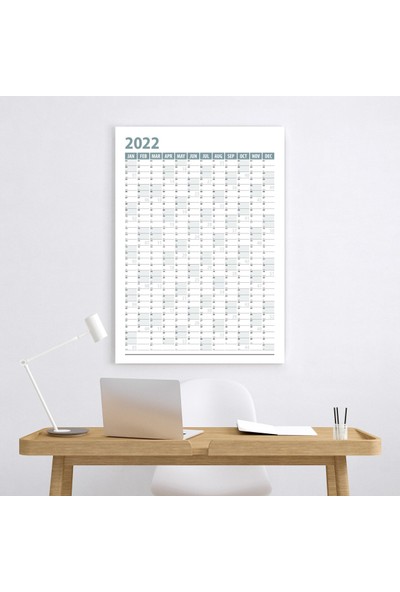 Bi'aldım 2022 Yıllık Planlama Duvar Takvimi 50X70 cm Petrol Mavisi Wall Planner Bi'aldım 2022 Yıllık Planlama Duvar Takvimi 50X70 cm Petrol Mavisi Wall Planner