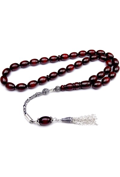 Tesbih Rüyası Süper Sürmeli Sıkma Kehribar Tesbih