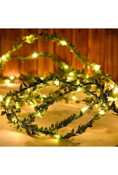 Mbois Yapraklı Dekorlu 3 Metre Peri LED Pilli  ışık Yılbaşı Aydınlatma Mbois Yapraklı Dekorlu 3 Metre Peri LED Pilli  ışık Yılbaşı Aydınlatma