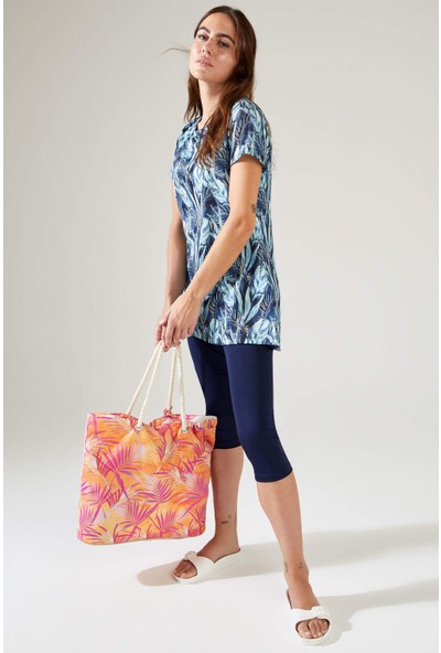 DeFacto Kadın Desenli Plaj Çantası V0750AZNS