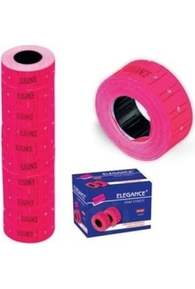 Elegance Etiket Makinesi Rulosu Pembe 210 P