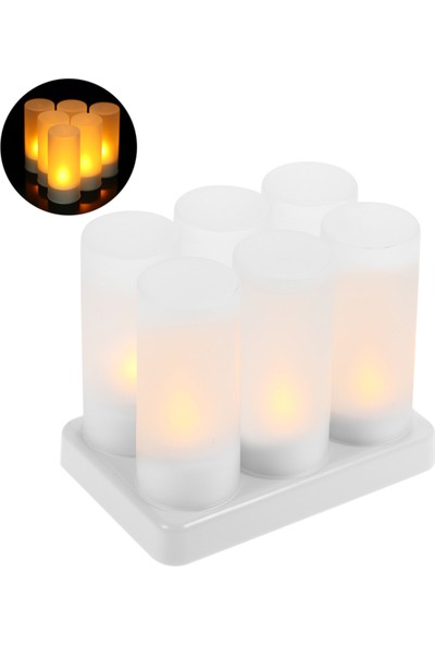 Beauty Life 12 Adet / Takım Şarj Edilebilir LED Titrek Alevsiz (Yurt Dışından)