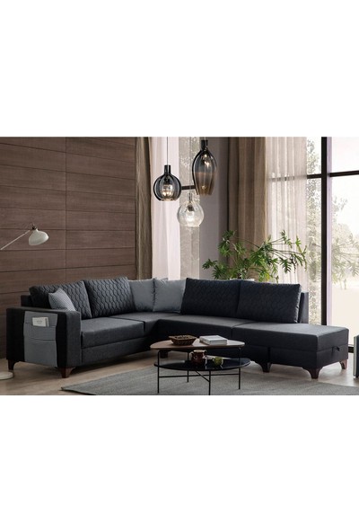 Eymense Loft Köşe Koltuk Takımı Antrasit Eymense Loft Köşe Koltuk Takımı Antrasit