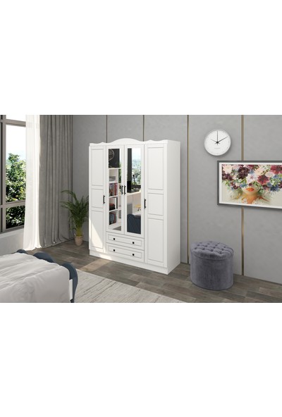 Sunroyal Concept Bahar 4 Kapak 2 Çekmece Gardırop