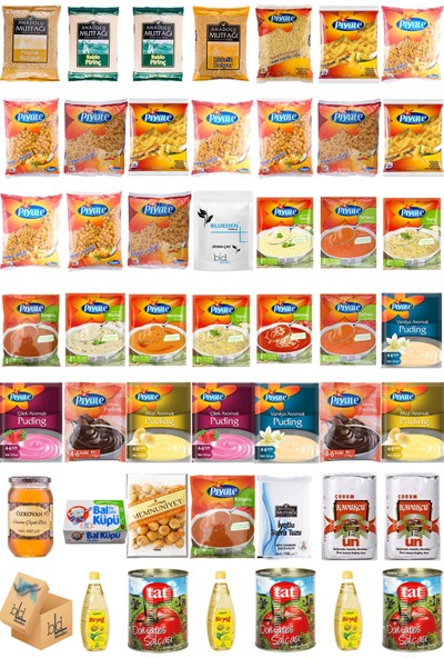 Blueden Ramazan Paketi Kumanya Ezrak Gıda Yardım Kolisi 48 Parça 45 nolu Paket Blueden Ramazan Paketi Kumanya Ezrak Gıda Yardım Kolisi 48 Parça 45 nolu Paket
