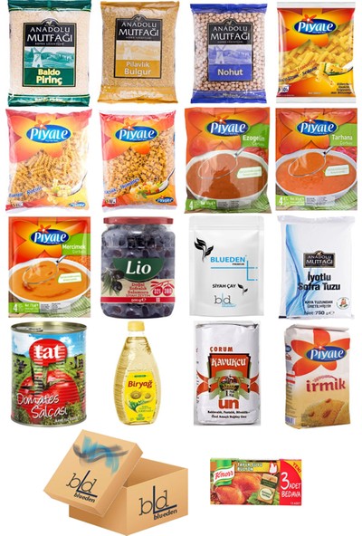 Blueden Ramazan Paketi Kumanya Ezrak Gıda Yardım Kolisi 17 Parça 80 nolu Paket Blueden Ramazan Paketi Kumanya Ezrak Gıda Yardım Kolisi 17 Parça 80 nolu Paket