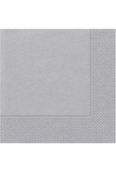 Gümüş Renk Kağıt Peçete 20'lu 33 x 33 cm