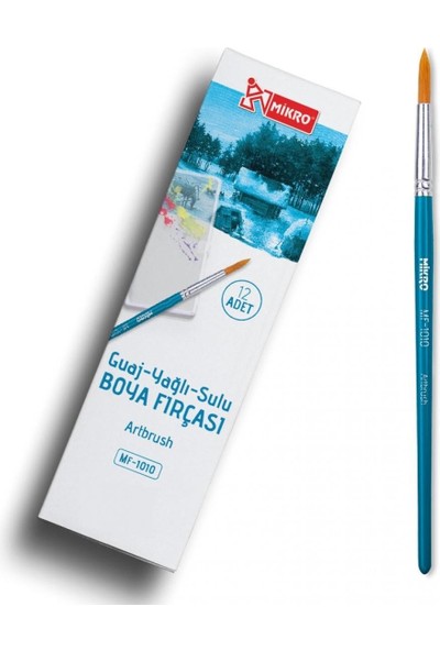 Mikro MF1010 Guaj Yağlı Sulu Boya Fırçası No:8 Mikro MF1010 Guaj Yağlı Sulu Boya Fırçası No:8