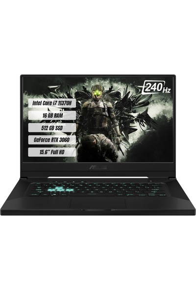 Asus TUF Dash F15 FX516PM-AZ077 Intel Core i7 11370H 16 GB 512 GB SSD RTX 3060 240 Hz FreeDos 15.6 FHD Taşınabilir Bilgisayar Asus TUF Dash F15 FX516PM-AZ077 Intel Core i7 11370H 16 GB 512 GB SSD RTX 3060 240 Hz FreeDos 15.6 FHD Taşınabilir Bilgisayar