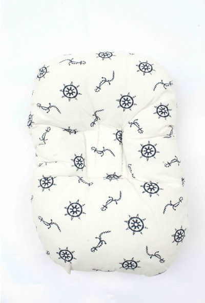 Sara Trend Baby Deniz Figürlü Bebek Emzirme Yastığı Beyaz - Lacivert Sara Trend Baby Deniz Figürlü Bebek Emzirme Yastığı Beyaz - Lacivert