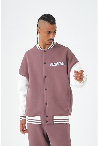 Machinist Clothing Oversize Mchnst 23 Mürdüm-Ekru Şardonlu Kolej Ceket Machinist Clothing Oversize Mchnst 23 Mürdüm-Ekru Şardonlu Kolej Ceket