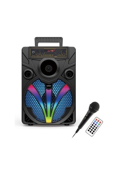 Cmik Seyyar Anfi El Mikrofonlu 16CM 20W Bt/usb/sd/aux/mıc Ledli Cmik MK-8111 Cmik Seyyar Anfi El Mikrofonlu 16CM 20W Bt/usb/sd/aux/mıc Ledli Cmik MK-8111