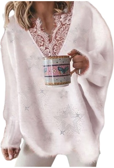 Farfi Kadın Kazak Uzun Kollu V Yaka Triko Kazak (Yurt Dışından) Farfi Kadın Kazak Uzun Kollu V Yaka Triko Kazak (Yurt Dışından)