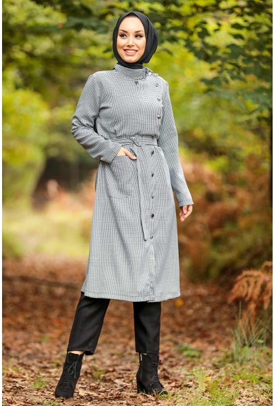 Neva Style - Pötikare Ekru Tesettür Kap 5575E Neva Style - Pötikare Ekru Tesettür Kap 5575E