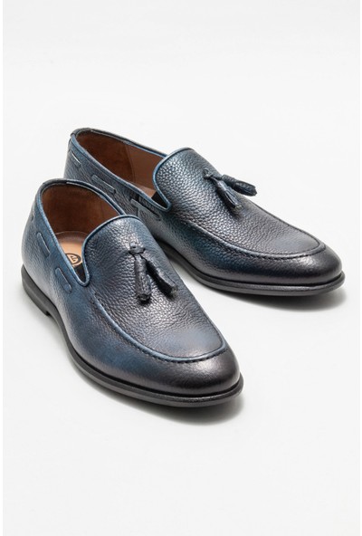 Elle Shoes Lacivert Deri Erkek Loafer Elle Shoes Lacivert Deri Erkek Loafer