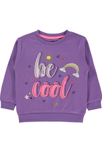 Civil Girls Kız Çocuk Sweatshirt 2-5 Yaş Mor
