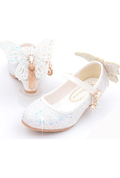 Easytoy Taşlı Kız Çocuklar İçin Kelebek Model Ayakkabı - Beyaz (Yurt Dışından) Easytoy Taşlı Kız Çocuklar İçin Kelebek Model Ayakkabı - Beyaz (Yurt Dışından)
